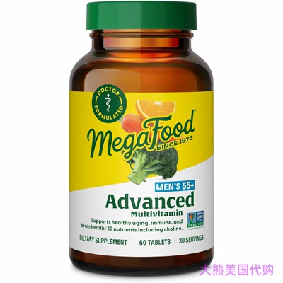 MegaFood Men's 40+ Advanced Multivitamin 男士40+岁多种维生素