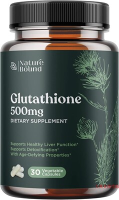 Nature Bound Glutathione 500mg, 30 Veg Caps 谷胱甘肽胶囊
