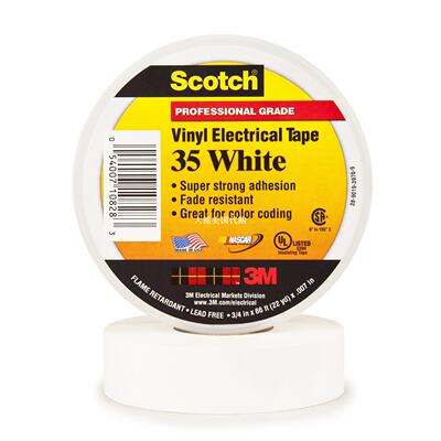 3M Scotch #35 Electrical Tape, White 绝缘带 电线包布
