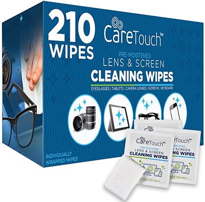 美国直邮 Care Touch Lens & Screen Cleaning Wipes, 210 Wipes