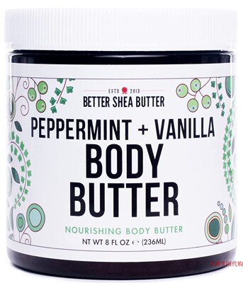 Better Shea Butter Whipped Body Butter, Peppermint Vanilla