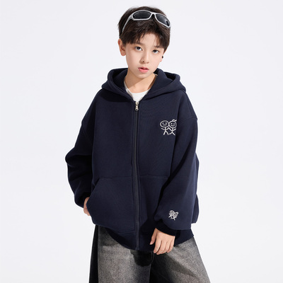 男童加绒棒球服外套秋冬款2026新