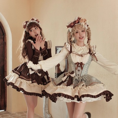 【十团全款预约】薄巧芙芙山楂浆果薄荷巧克力Lolita狗短鱼骨蓬裙