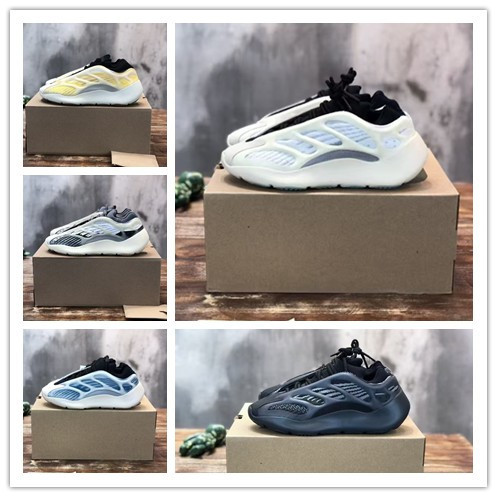 2026新款男女纯原椰子鞋yeezi 700v3夜光爆米花老爹鞋异型运动鞋