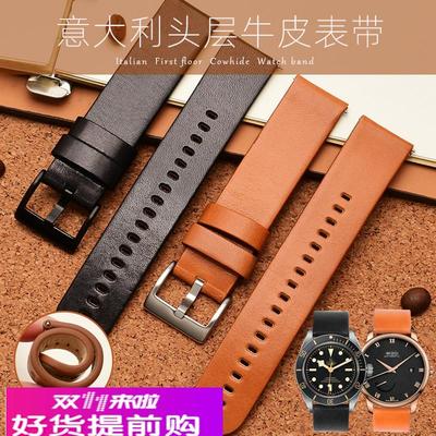 适配原厂简约真皮男薄手表带意大利软牛皮快拆适用CKK3M214X1罗西