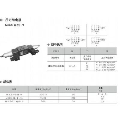 MJCS-02A-NLL压力继电器