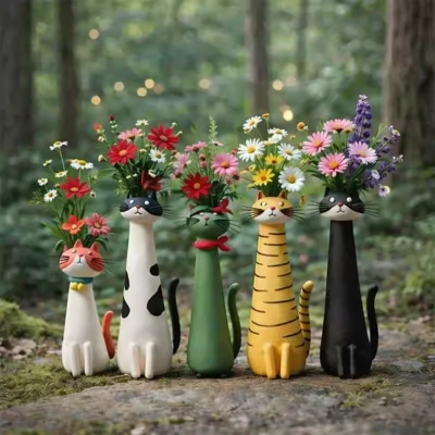 爆款手工古怪猫形花瓶
