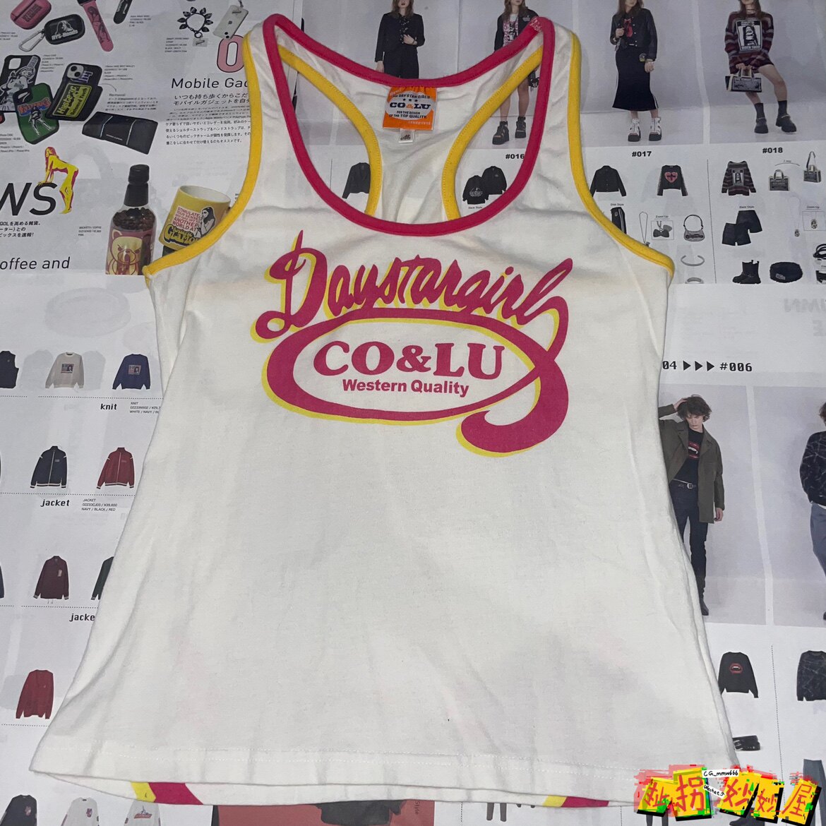 【现货掉落】cocolulu日牌中古稀有孤品可爱吊带背心原宿童趣y2k