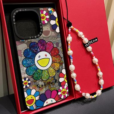 C家联名MagSafe磁吸日本潮牌村上隆太阳花适用iphone17手机壳16promax苹果15pro镜面14plus日韩ins时尚13/Air