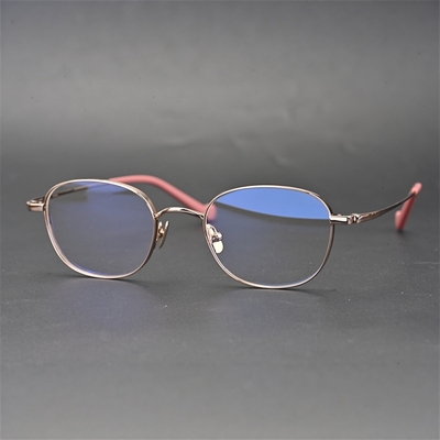 复古日系近视眼镜男女款超轻眼镜框钛配近视变色眼镜大脸方框6673