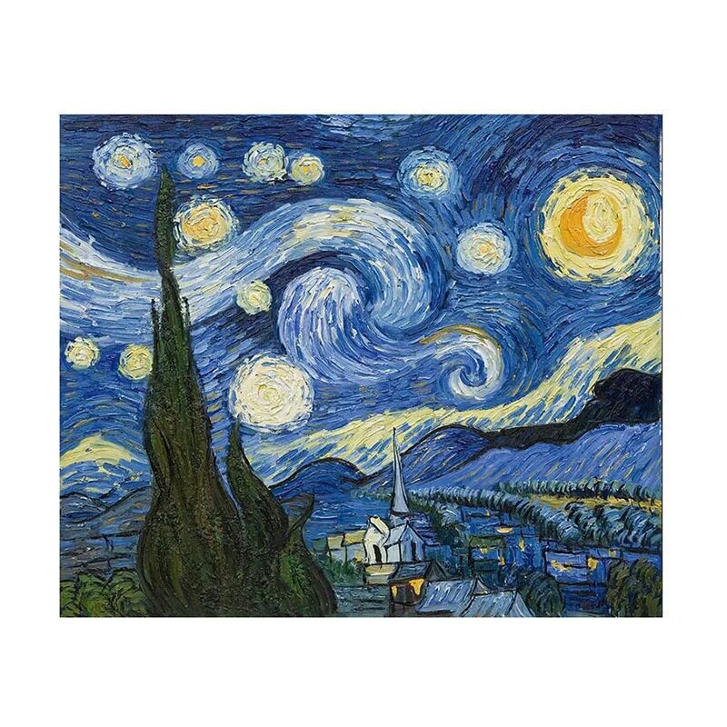 十字绣粘贴水晶钻5D钻石画新款十字绣梵高星空世界名画水晶手工满