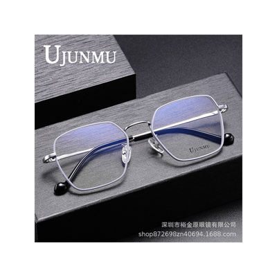 高度数纯钛眼镜框复古镜框女生时尚大框显瘦近视眼镜架 F10100