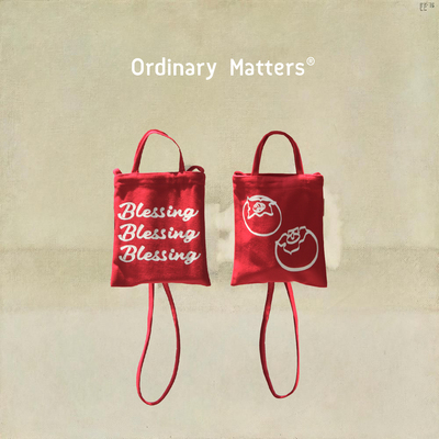OrdinaryMatters帆布包红色祝福