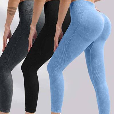 IKOK砂洗速干瑜伽裤女健身裤