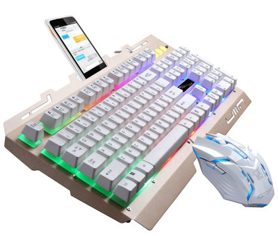 发光有线机械手感键盘鼠标