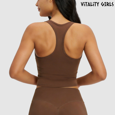 Vitality Girls工字运动背心女带杯磨毛紧身美背速干防震瑜伽健身