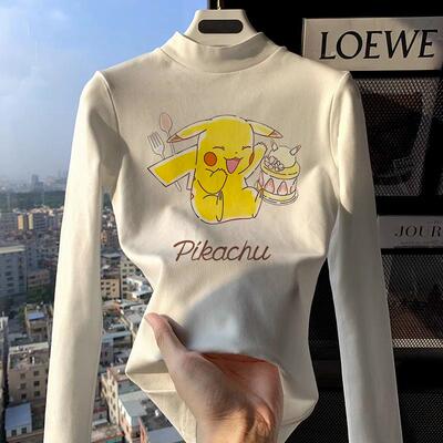 可爱皮卡丘长袖t女童打底衫上衣