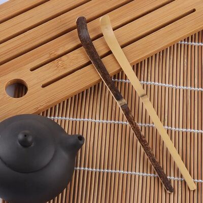 Teaware Kitchen Tool Spice Gadget Handmade Black Bamboo Wood