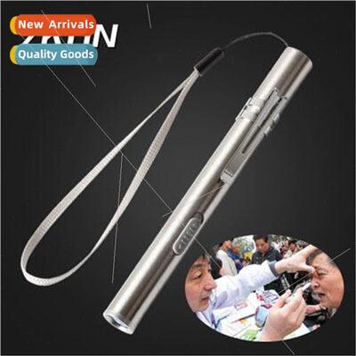 Medical yellow light flashlight stainless steel pupil pen or