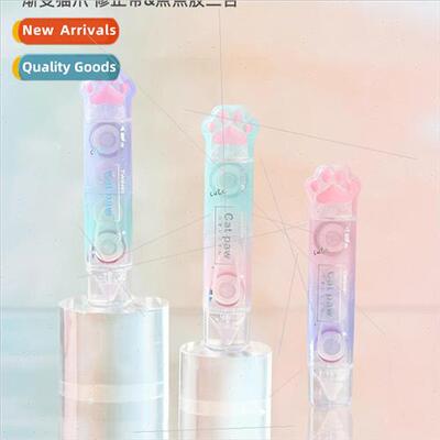 cat paw correction tape dot adhesive 2 in 1  qi meow cute co