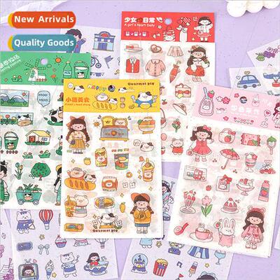 24 cartoon handbook and paper stickers 4 into DIY album diar