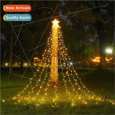 LED pentagram waterfall lights running lights meteor lights