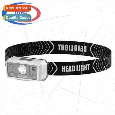 Type-C rechargeable sensor headlamp led night fishing portab