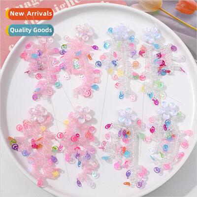 Yuanqi girl tassel colorful smiley flowers diy handmade weav
