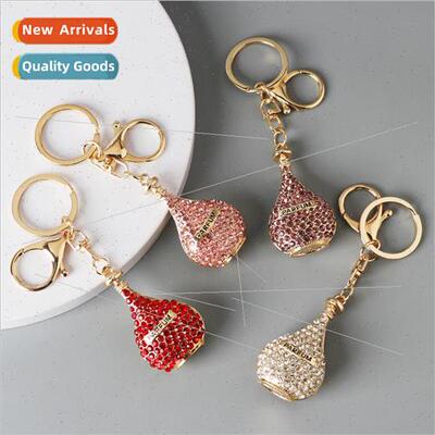 Korea water drop-shaped rhinestone perfume bottle three-dime
