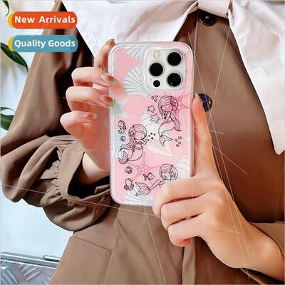 INS Pink Line Mermaid iPhone 14Pro Reversible 12/11 Apple 13