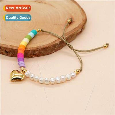 INS Natural Freshwater Pearls Gradient Color Soft Ceramic Pe