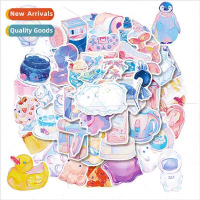 50 cartoon oil paintings animals students schoolbag water cu