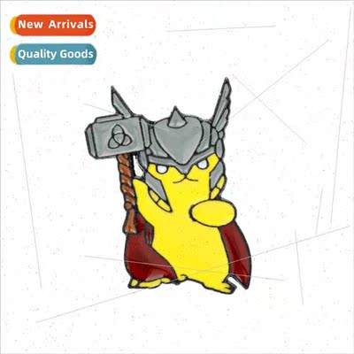 New creative Pikachu cos Thor oil drop brooch cartoon badge