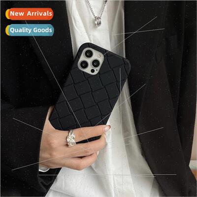 ins  niche dark plaid iPhone 13 case 12Promax silicone Apple