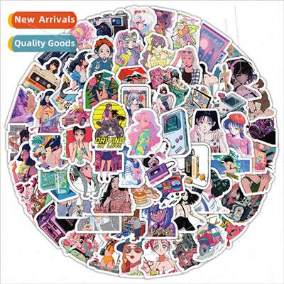 100 cartoon City Pop girl anime  childrens stationery meal c