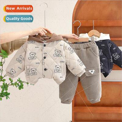 Childrens thickened suit star bear double layer sandwich cot