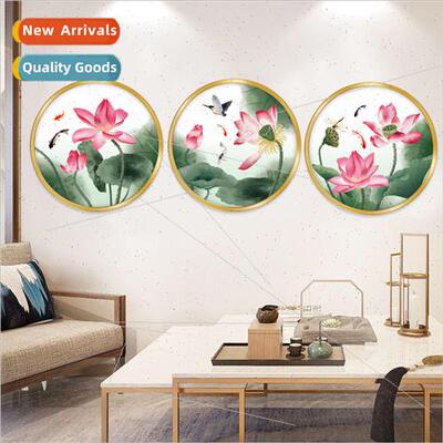 Chinese  lotus wall decals living room decoration bedroom co
