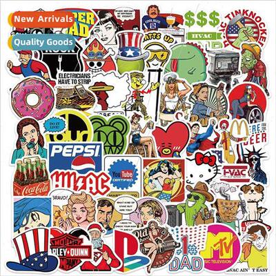 50 pcs of hipster graffiti stickers car skateboard refrigera