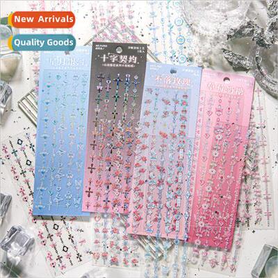 Embossed hot stamping flat stickers Heartwarming love series