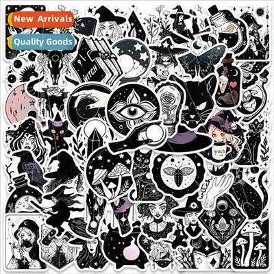 52 popular black and white witch graffiti stickers luggage s