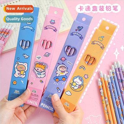 Cartoon Astronaut Boxed Pencils Student Writing ery Sketch P