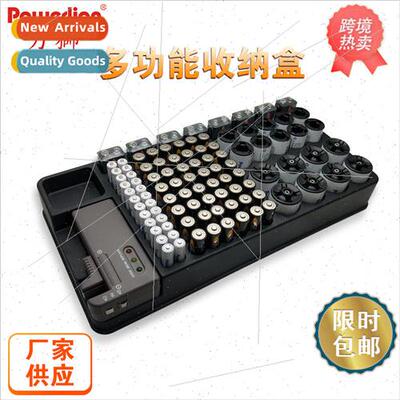 Battery organizer without cover 98 compartments three lights