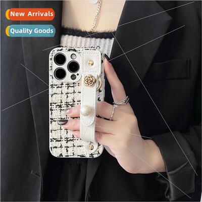 Velvet Thousand Bird Check IPhone15ProMax Wrist Strap Apple