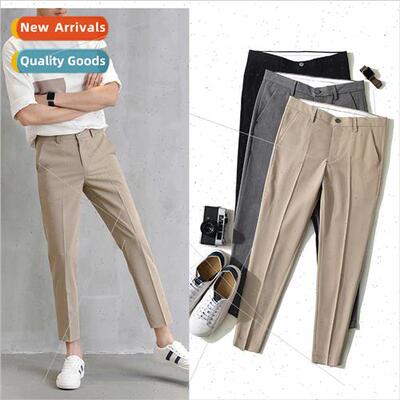 small suit pants mens nine pants straight Slim small feet ca
