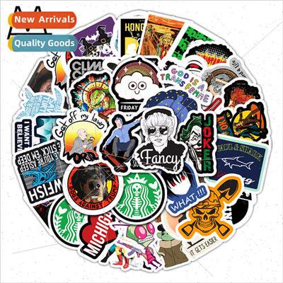 50 humorous and quirky graffiti cartoon stickers laptop dead