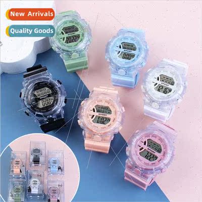 Transparent sports electronic watch outdoor multifunctional