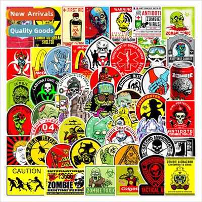 50 pcs of zombie biochemical graffiti stickers skateboarding