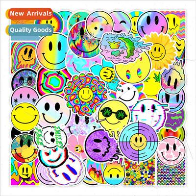 50 smiley face graffiti stickers car luggage cell phone deco