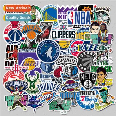 41 NBA team logo cute personalized graffiti stickers motorcy