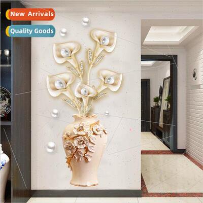 GS9856 Pearl vase 3D wall stickers and drawings of the entra
